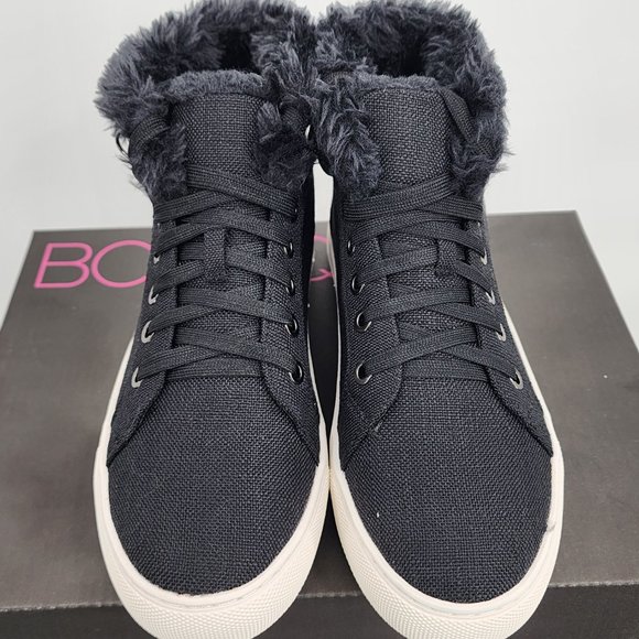 Corkys | Shoes | Corkys Templin Black High Top Sherpa Lined Sneaker ...